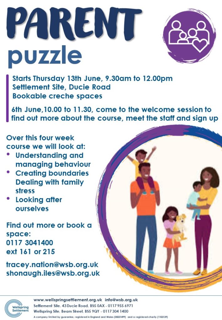 Parent Puzzle course – Wellspring Settlement